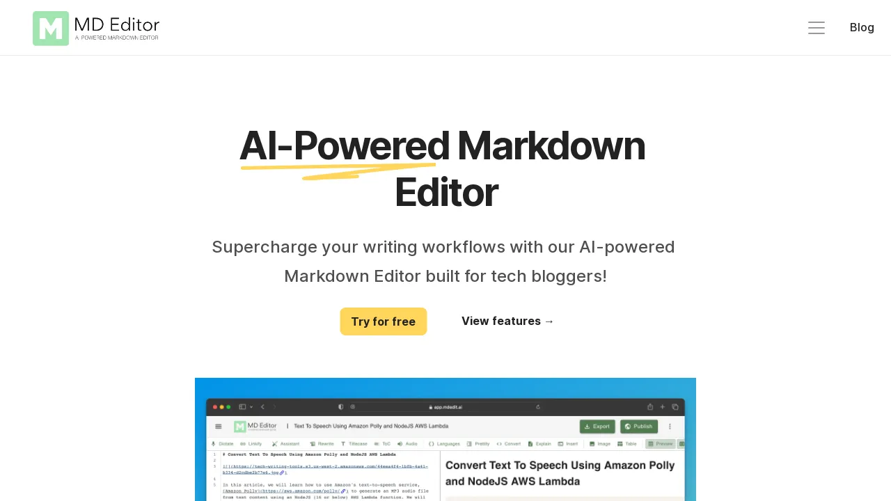 MD Editor - BestofAI